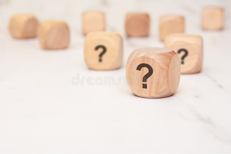 Wooden Blocks with Question Marks Symbolizing Uncertainty, Decision ...