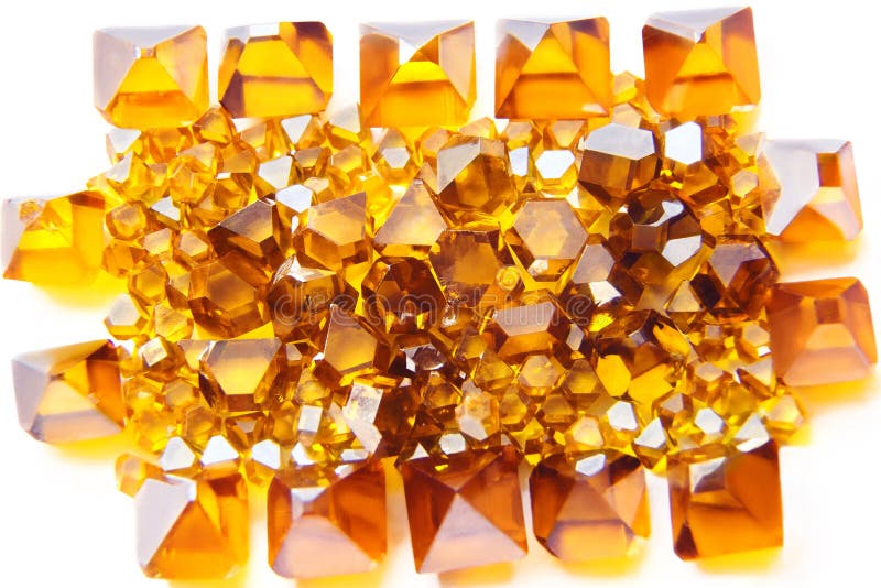 Yellow Monocrystal Synthetic Diamonds ZDN Stock Image - Image of luxury ...