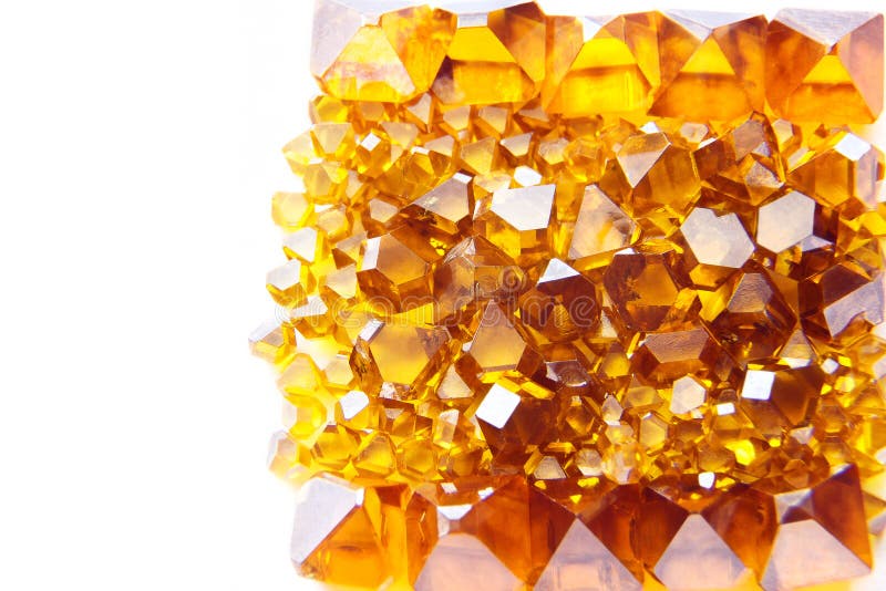 Scattered Yellow Monocrystal Synthetic Diamonds Stock Image - Image of ...