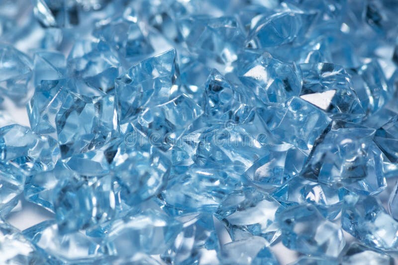 A Scattering of Blue Crystals Shining in the Light Stock Illustration ...