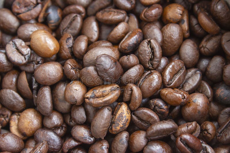 A Scattering of Coffee Beans, Texture Stock Image - Image of seed ...