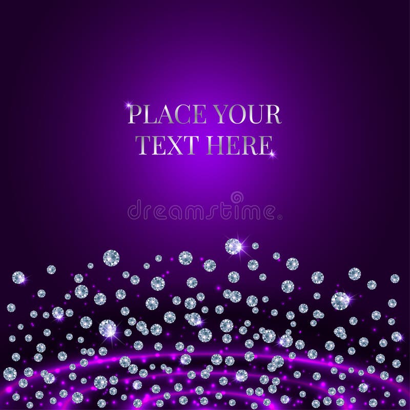 Purple Diamonds Falling Rain