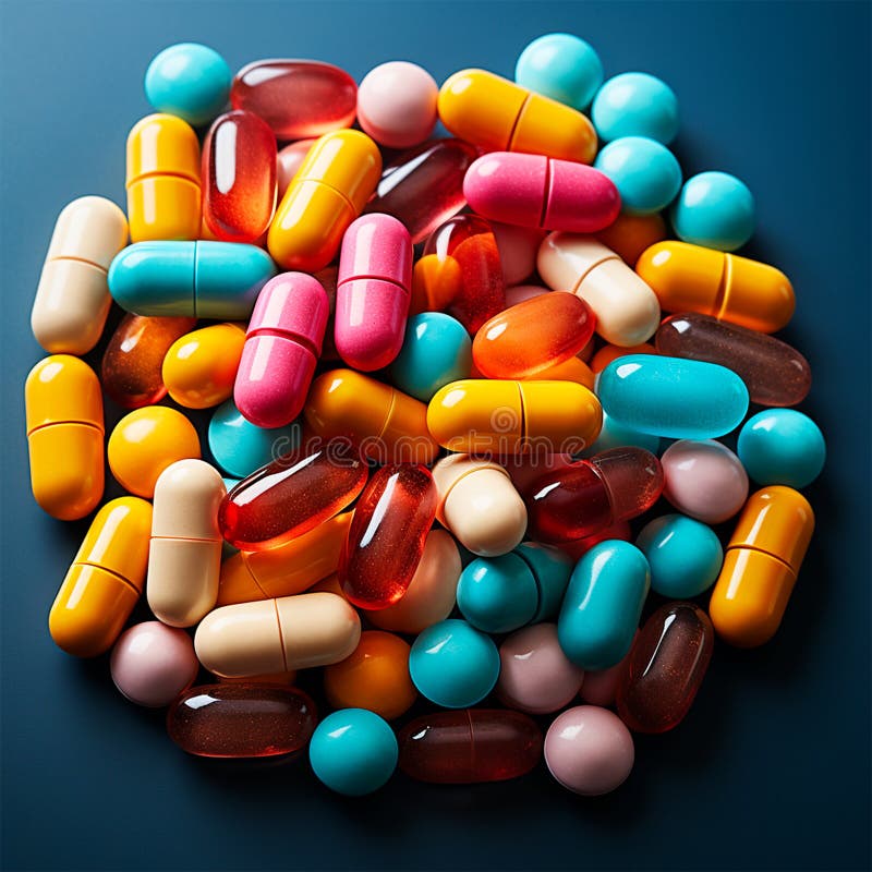 A Scattering of Different Capsules and Tablets - AI Generated Image ...