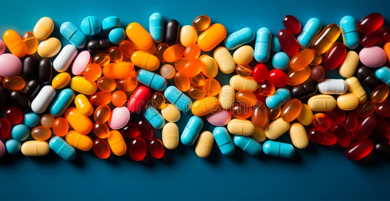 A Scattering of Different Capsules and Tablets - AI Generated Image ...