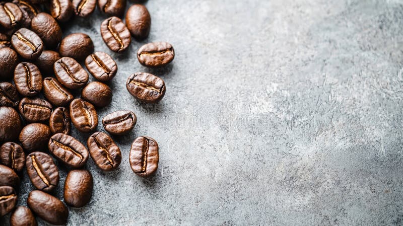 Scattering a Few Coffee Beans Around a Copy Space Image - Ai. Stock ...