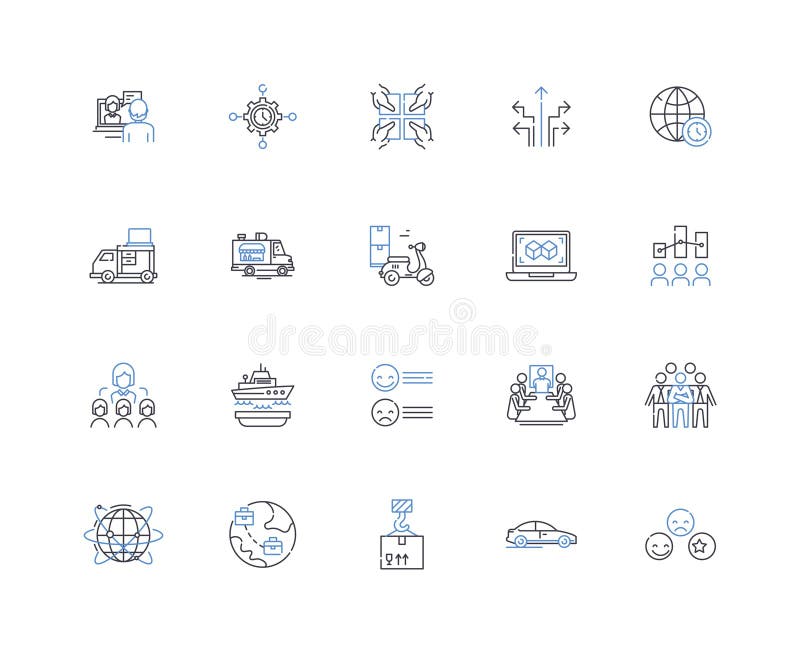Scattering Line Icons Collection. Reflection, Diffraction, Dispersion ...
