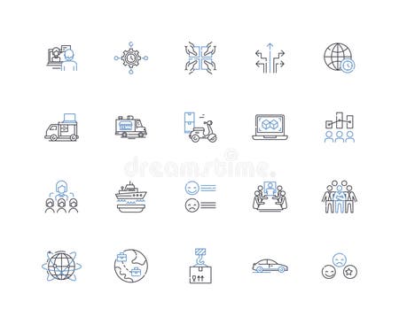 Scattering Line Icons Collection. Reflection, Diffraction, Dispersion ...
