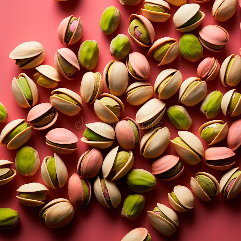 Scattering Pistachio Nuts, Quick BIO Snack - AI Generated Image Stock ...
