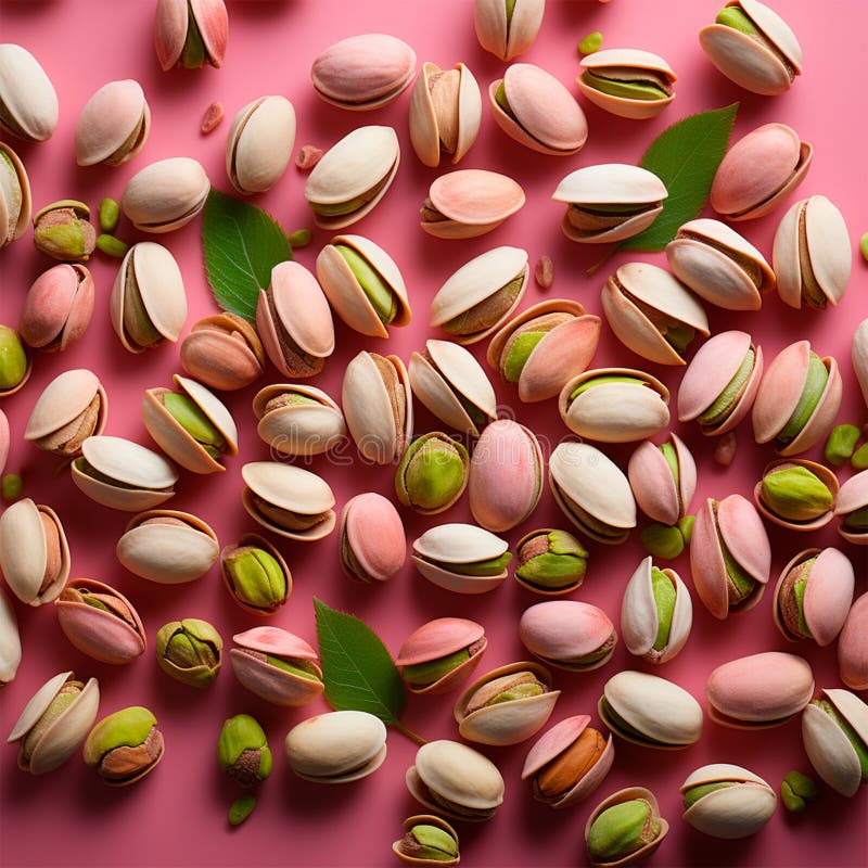 Scattering Pistachio Nuts, Quick BIO Snack - AI Generated Image Stock ...