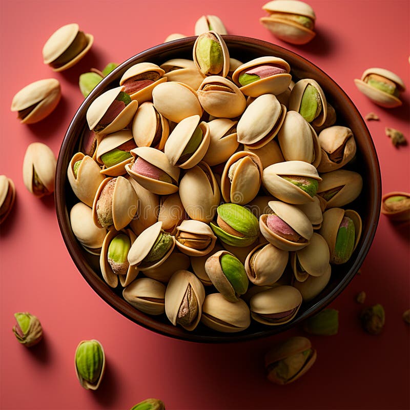 Scattering Pistachio Nuts, Quick BIO Snack - AI Generated Image Stock ...