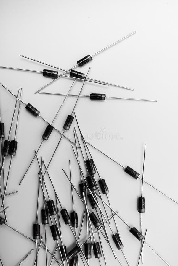 A Scattering of Radio Elements on a White Background. Diodes Stock ...