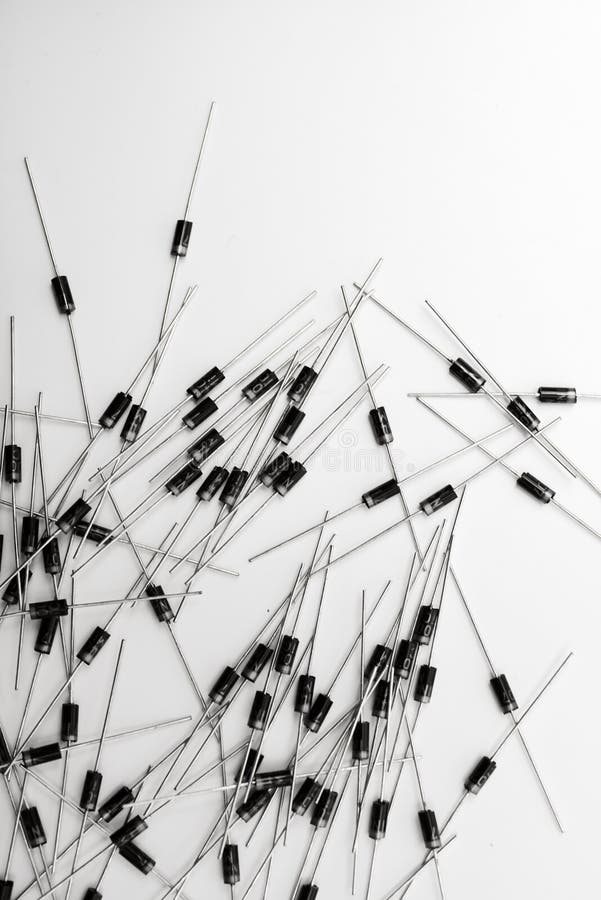 A Scattering of Radio Elements on a White Background. Diodes Stock ...