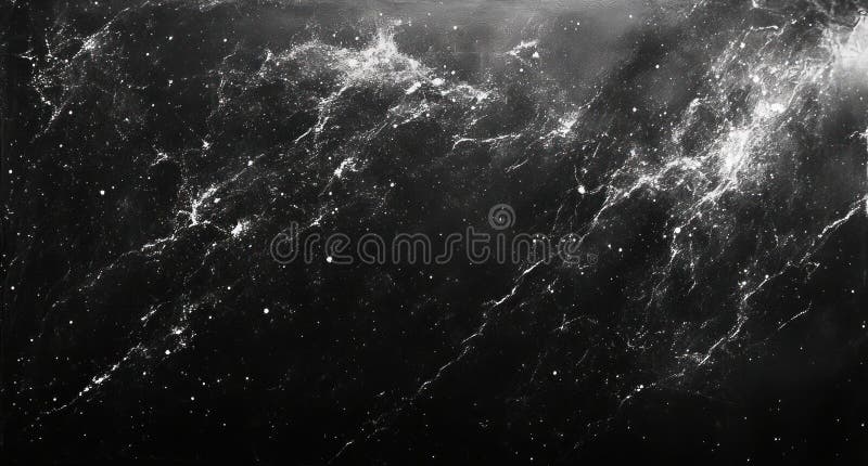 A Scattering of White Dust and Scratches on the Black Background Layer ...
