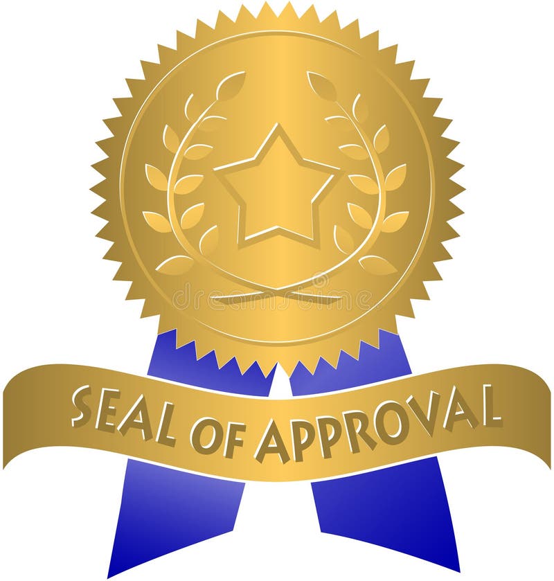 Sceau de l'approbation illustration de vecteur. Illustration du rendu ...