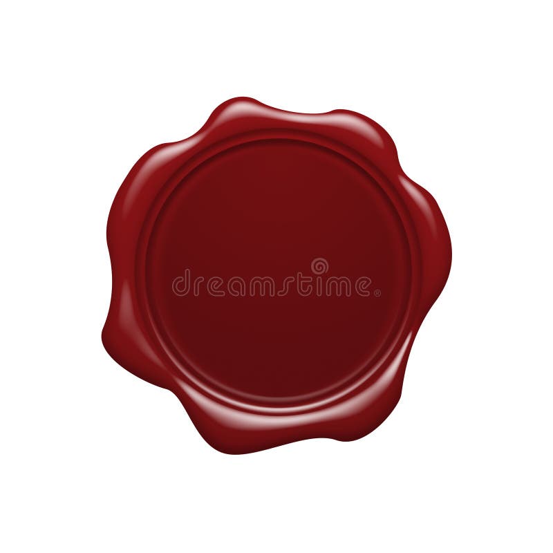 Sceau Rouge De Cire Avec La Bande D'isolement Image stock - Image du ...