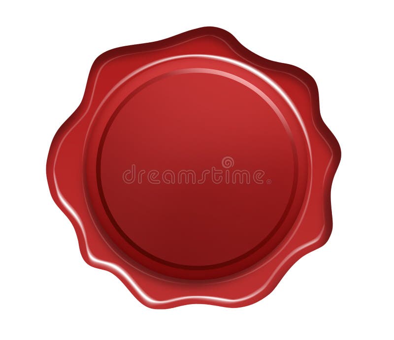Sceau rouge de cire illustration stock. Illustration du certificat ...
