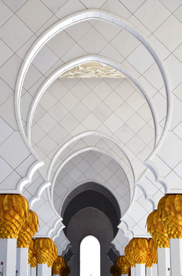 Sceicco Zayed Grand Mosque Abu Dhabi Fotografia Stock - Immagine di ...