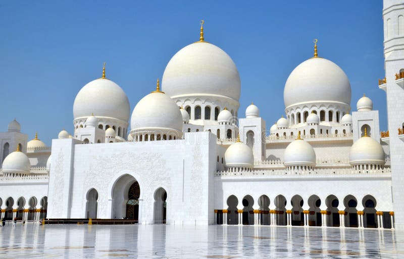 Sceicco Zayed Grand Mosque Nell'Abu Dhabi Fotografia Stock - Immagine ...
