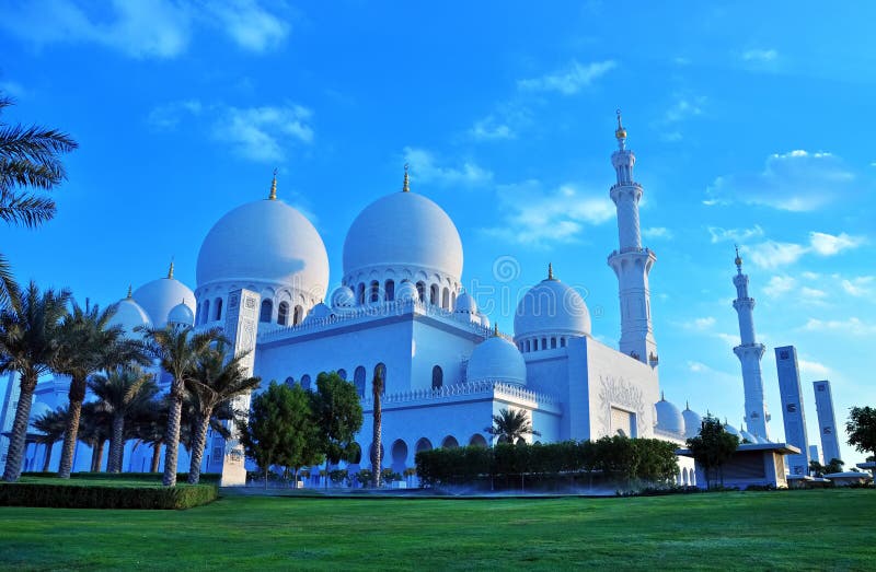 Sceicco Zayed La Moschea, Abu Dhabi, Uae, Medio Oriente Immagine Stock ...