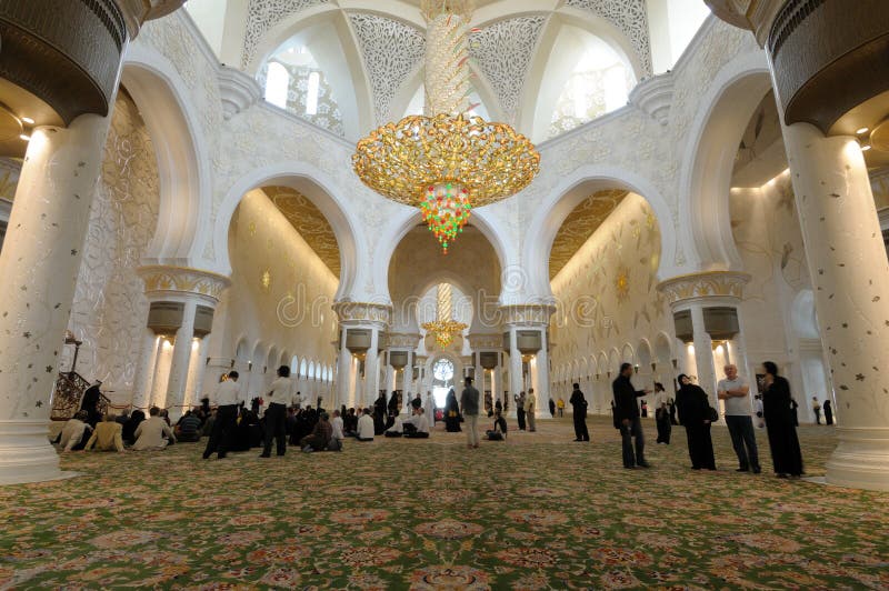 Sceicco Zayed Mosque, Abu Dhabi Fotografia Editoriale - Immagine di ...