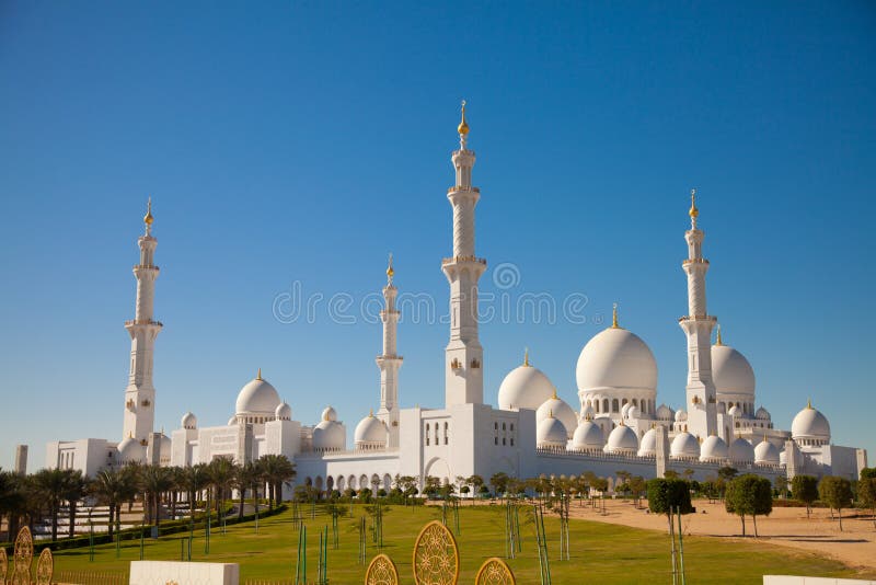 Sceicco Zayed Mosque Nell'Abu Dhabi Fotografia Stock - Immagine di ...