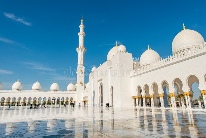 Sceicco Zayed Mosque Nell'Abu Dhabi Fotografia Stock - Immagine di ...
