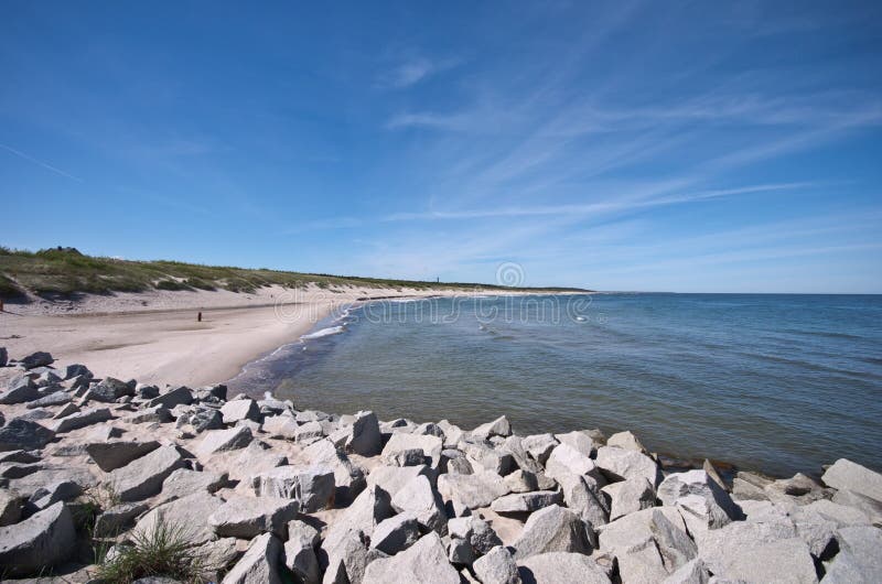 Scena Della Spiaggia Del Mar Baltico Fotografia Stock - Immagine di ...