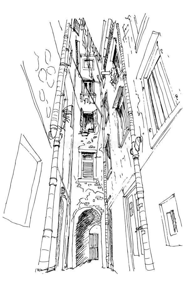 Scena in Zadar La Croazia illustrazione vettoriale. Illustrazione di ...