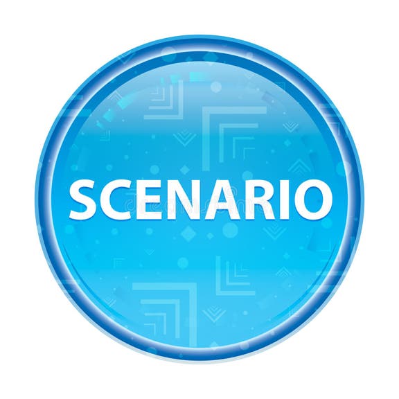 Scenario Floral Blue Round Button Stock Illustration - Illustration of ...