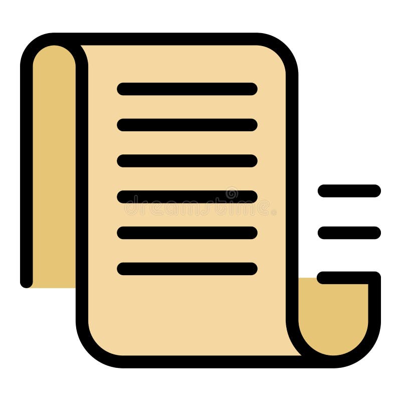 Scenario Scroll Icon Color Outline Vector Stock Vector - Illustration ...