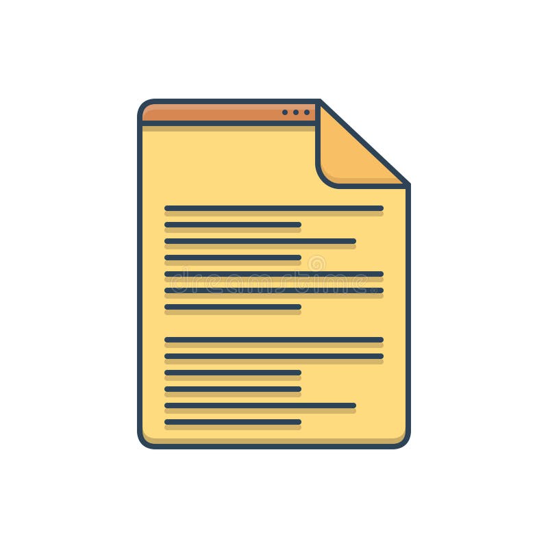 Color Illustration Icon for Scenarios, Script and Manuscript Stock ...