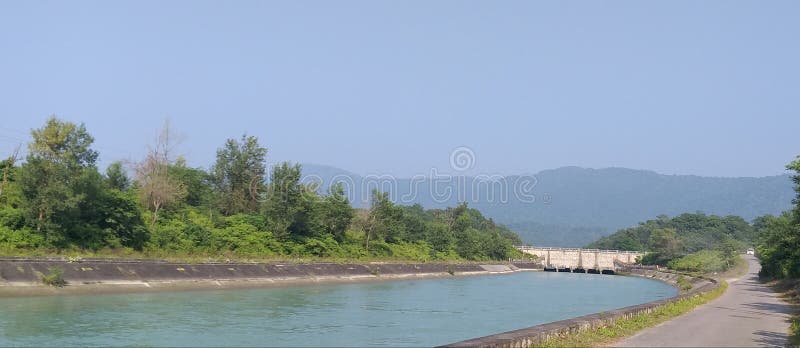 Scenary with blue stream stock image. Image of water - 169325999