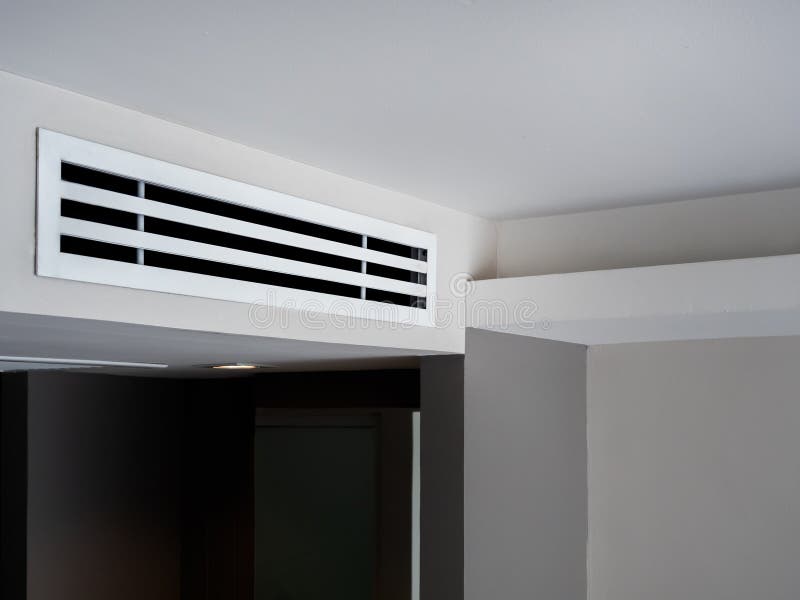 Scene of Air Conditioning Wall Mounted Ventilation System on Ceiling in ...