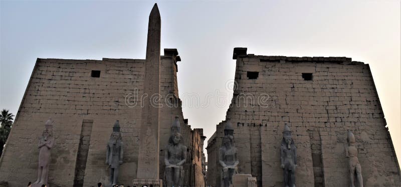 Scene from Egyptian Temples on the Nile River Stock Photo - Image of ...