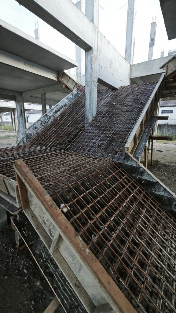The Initial Foundation Concrete Frame and Wall of the Residential ...
