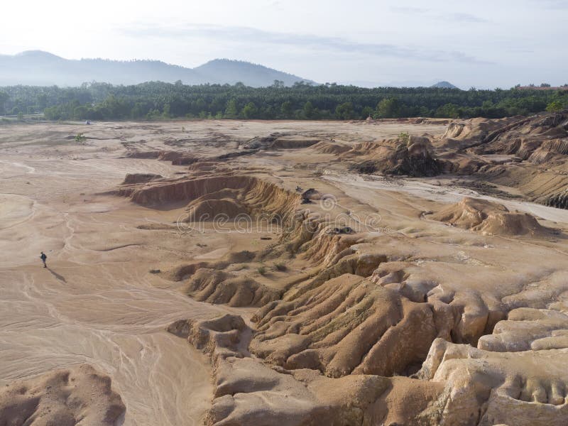 Scene of the Barren Land Due To Soil Mining Activity. Stock Photo ...