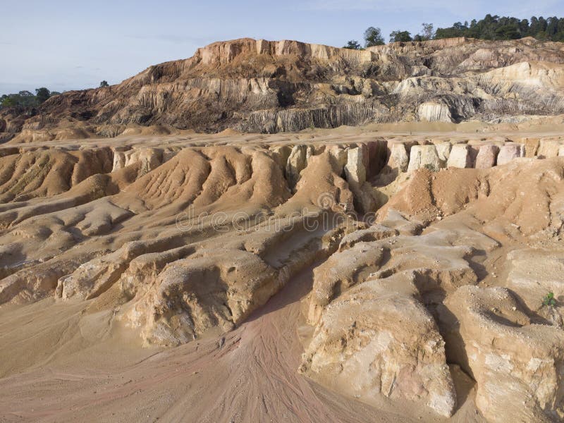 Barren Land Due To Erosion after Deforestation Stock Image - Image of ...