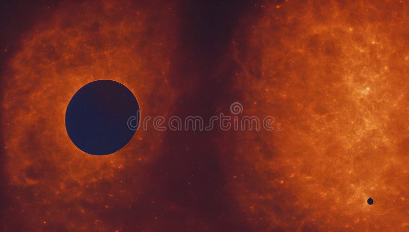 A Scene Of A Beautifully Composed Image Of A Sun And A Small Object Ai