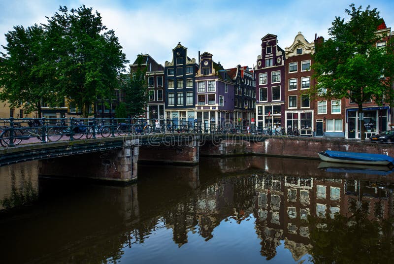 Scene on the Canal in Amsterdam, the Netherlands Editorial Stock Image ...