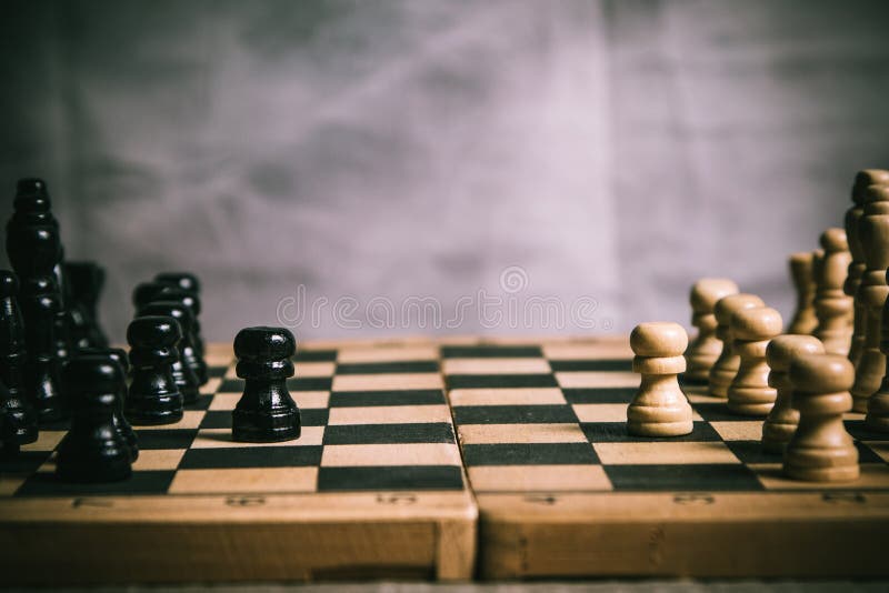 Scene of a Chess Figures on a Chess Board Stock Photo - Image of ...