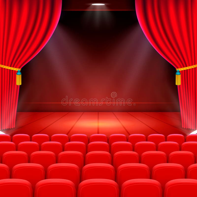 Scene Cinema Background Art, Performance on Stage. Stock Vector ...
