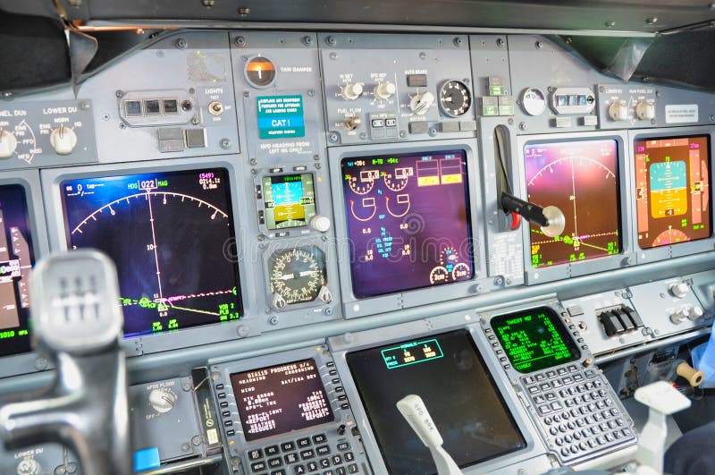 View of Cockpit and Instrument. Stock Photo - Image of natural, flight ...