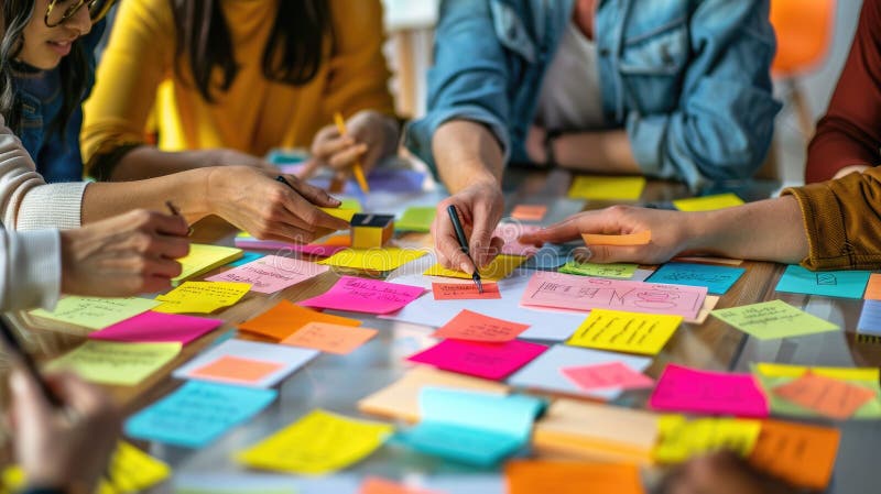 Scene is Collaborative and Creative, As the Group is Brainstorming ...