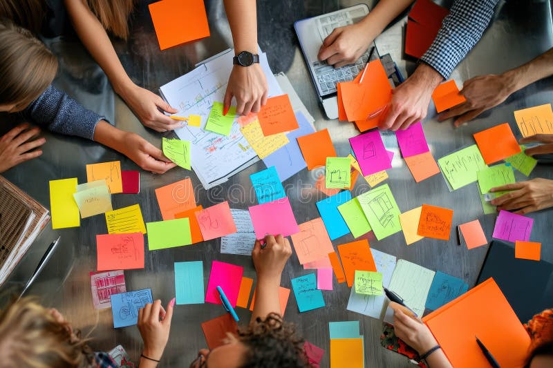 Scene is Collaborative and Creative, As the Group is Brainstorming and ...