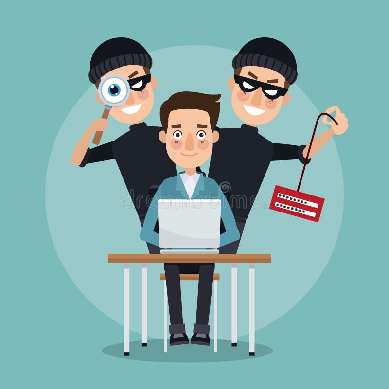 Programmer Hacker Computer Desk Stock Illustrations 1228 Programmer Hacker Computer Desk
