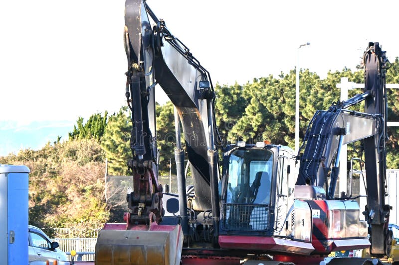 A Scene of Construction Work Around the River. Stock Photo - Image of ...