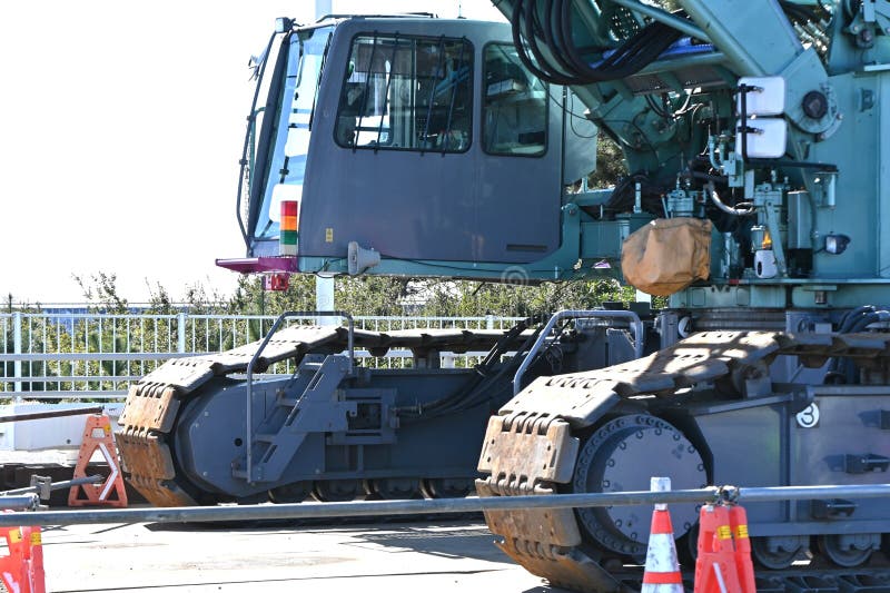 A Scene of Construction Work Around the River. Stock Image - Image of ...