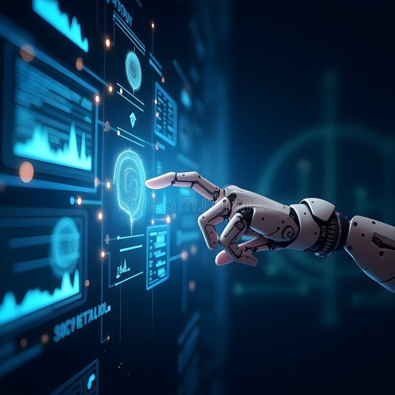 Concept Scenes of Artificial Intelligence, Featuring Visual Elements ...