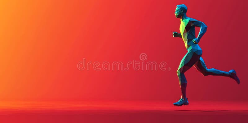 The Scene Depicts a Person in a Dynamic Pose, Complemented by a ...