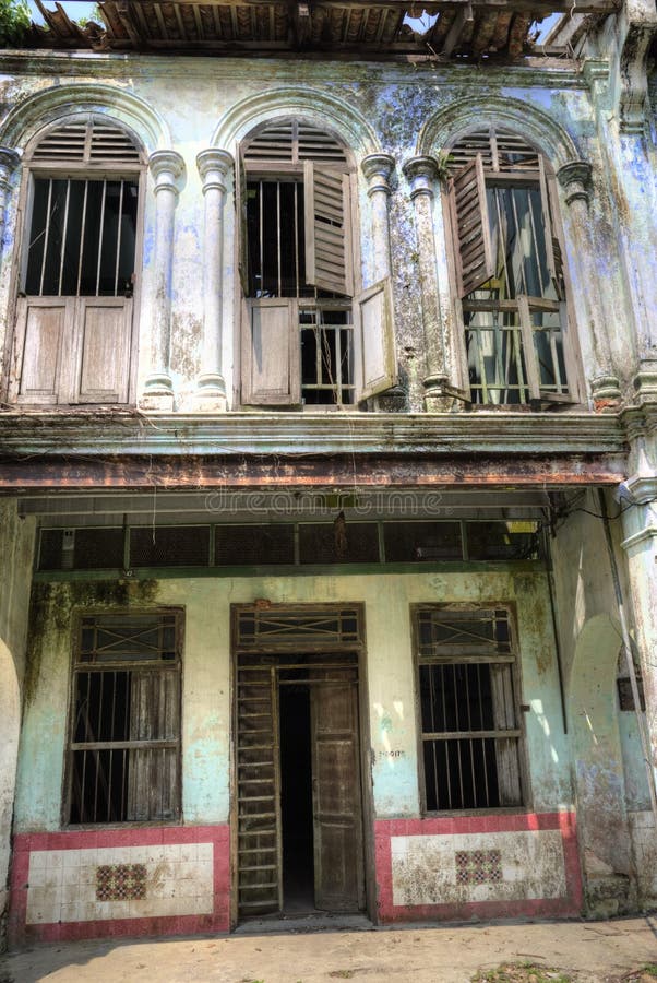 Scene of the Deserted and Dilapidated Colonial Buildings. Stock Photo ...